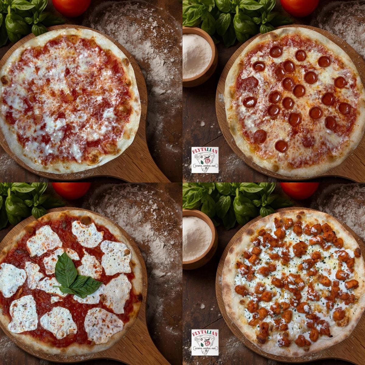 Combo Pizza Pack Variety of 4 - 12" pizzas – Flytalian